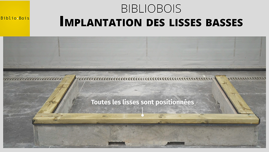 BiblioBois - Implantation des lisses basses - Agence Qualité Construction